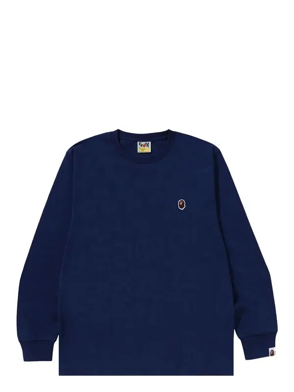 A BATHING APE One Point Long-sleeve Tee - Blue
