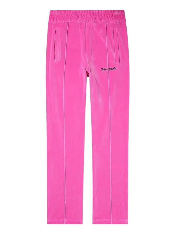 Palm Angels Velvet Track Pants - Pink