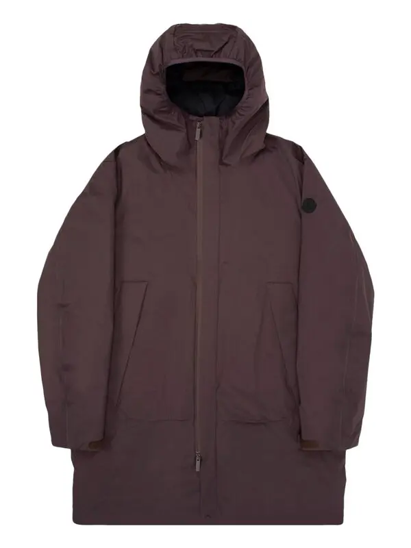 Moncler Lauzier Long Parka Coat - Brown