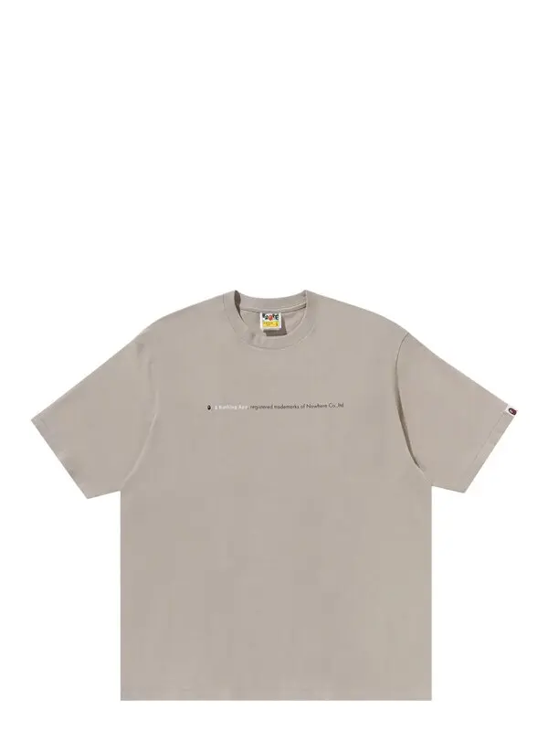 A BATHING APE Highlight Logo Relaxed Fit Tee - Grey