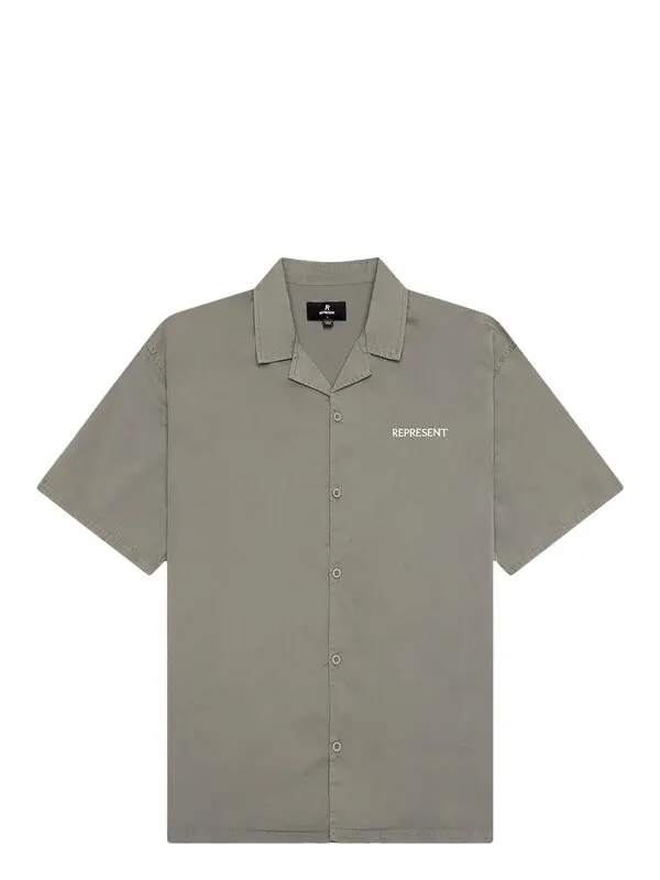 REPRESENT Script Camp Collar Shirt - Green