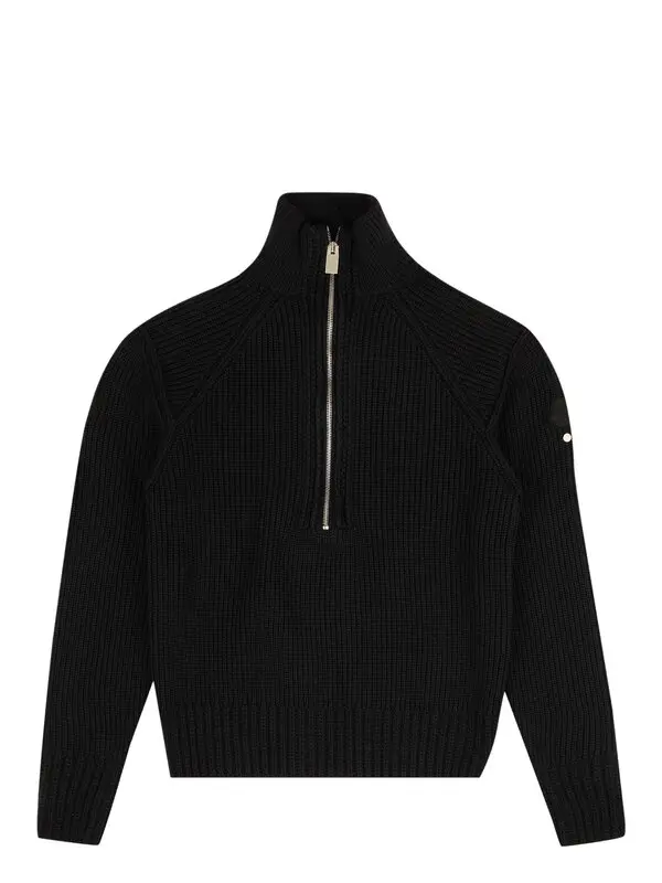 Moncler Knit Zip Up Sweater Jacket - Black