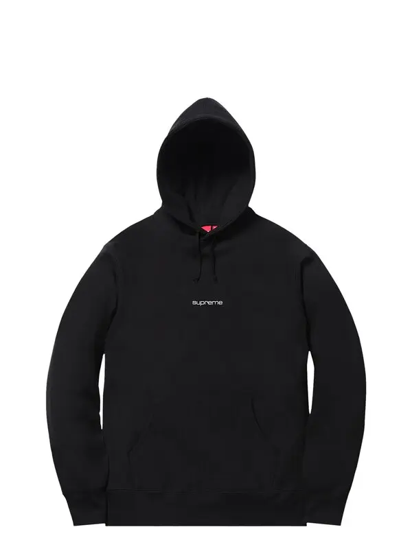 Supreme Compact Logo Hooded Sweatshirt - Black