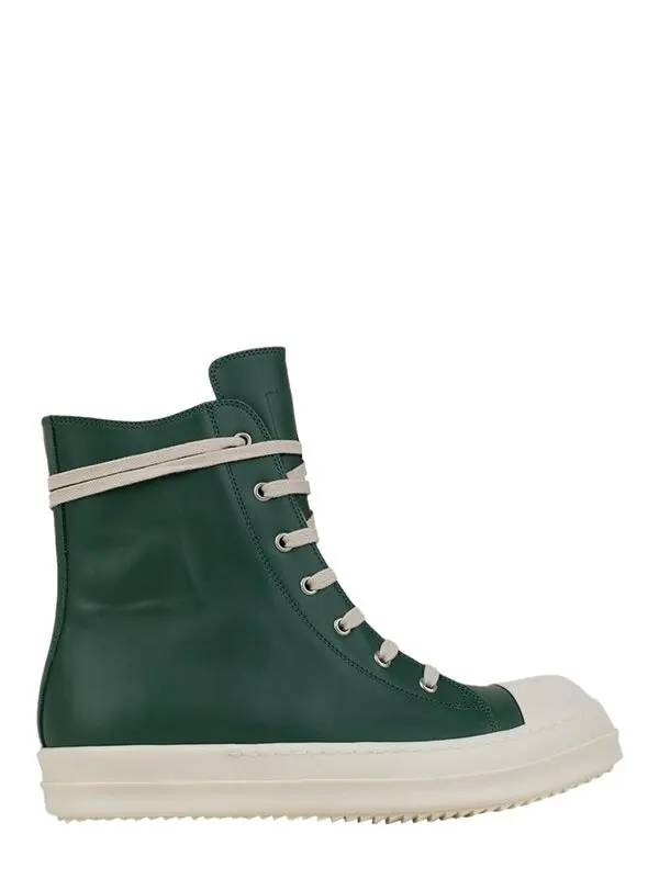 Rick Owens Fogachine Geobasket High Top Sneakers - Teal