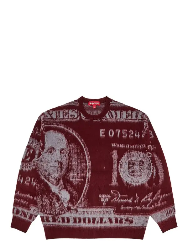 Supreme Money Sweater - Red