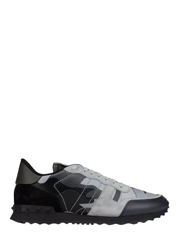 Valentino Garavani Rockrunner Camo Sneakers - Grey