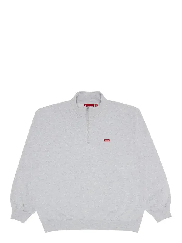 Supreme Small Box Half Zip Pullover - Grey