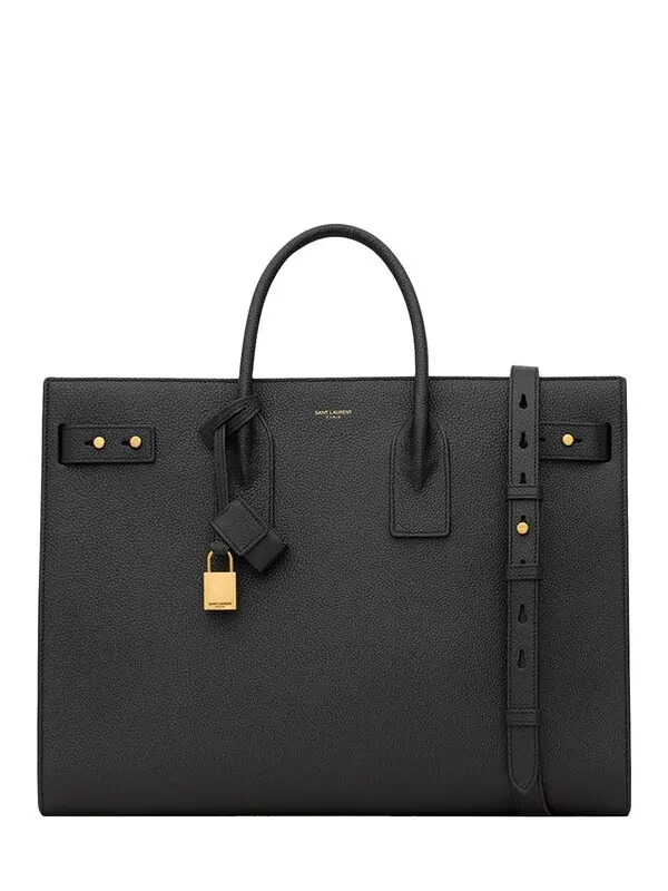 Saint Laurent Sac De Jour Thin Large Tote - Black