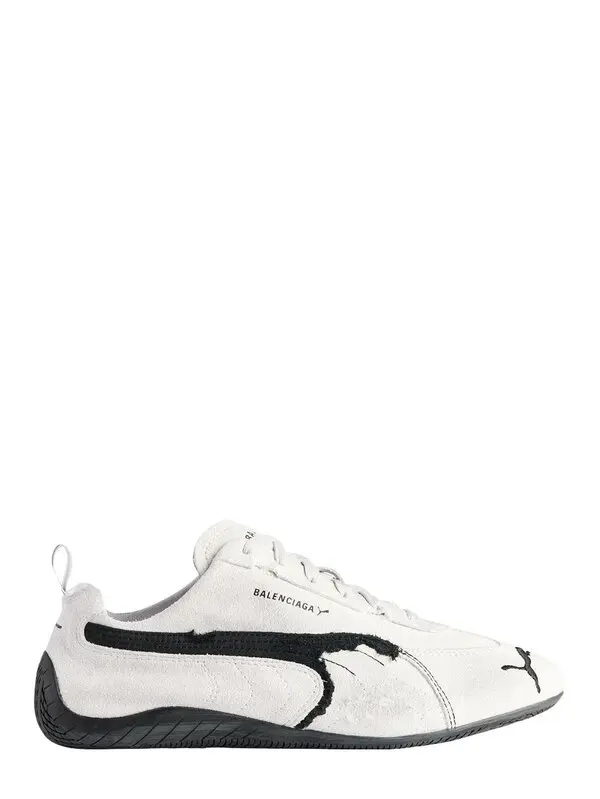 Balenciaga X Puma Speedcat Suede Sneakers - White