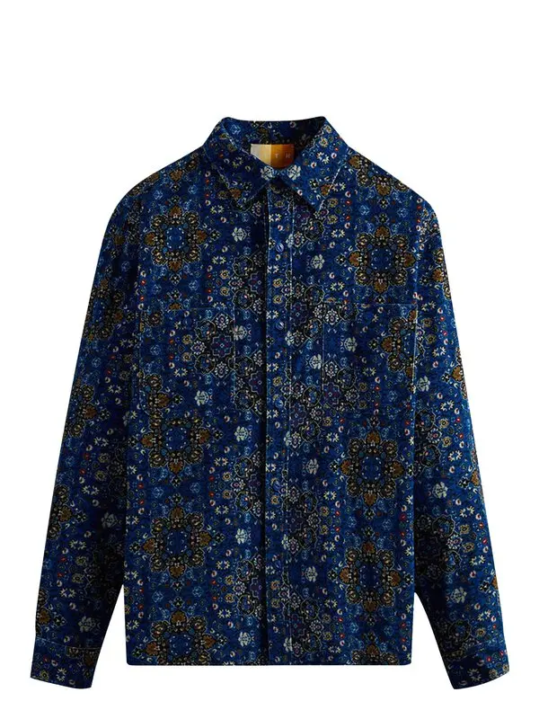 Kith Printed Corduroy Apollo Shirt - Blue