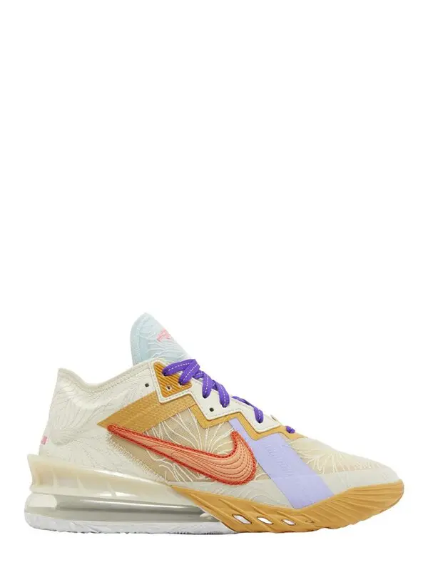 Nike Mimi Plange X Lebron 18 Low 'scarred Perfection' Sneakers - Orange