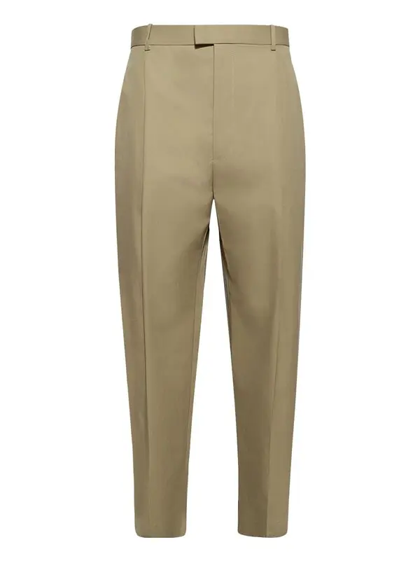 Bottega Veneta Straight Leg Twill Trousers - Grey