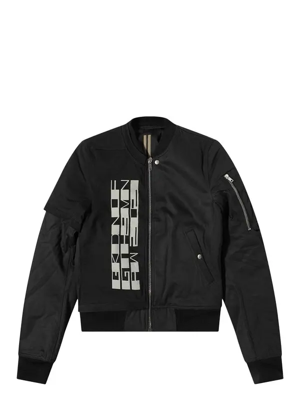 Rick Owens Woven Padded Bomber - Black
