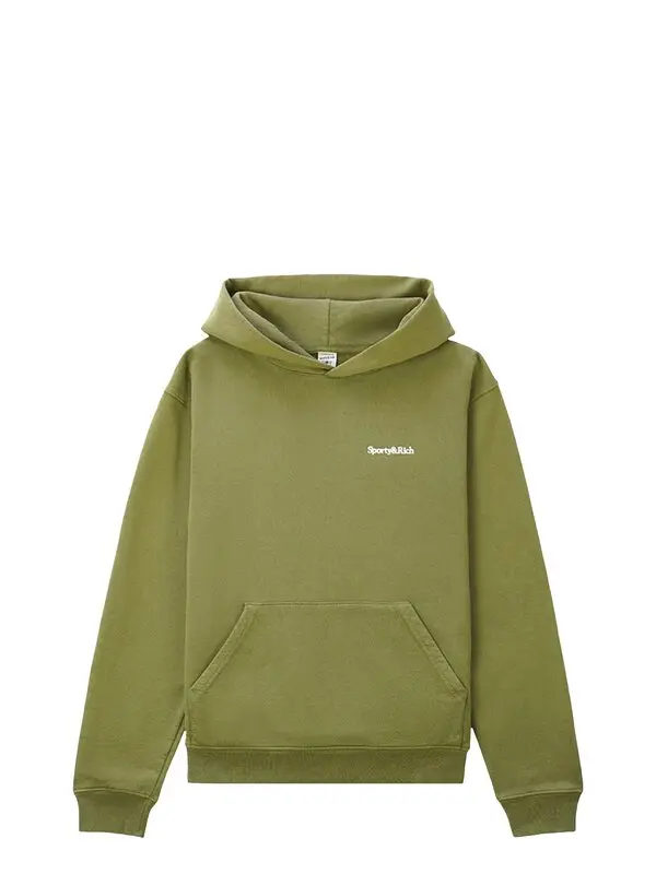 SPORTY & RICH Serif Logo Hoodie - Green