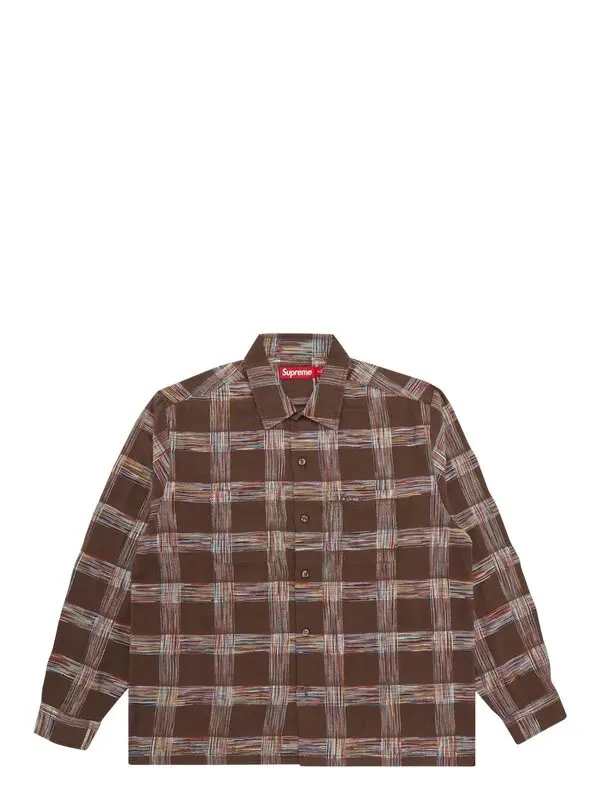 Supreme Woven Plaid Shirt - Brown