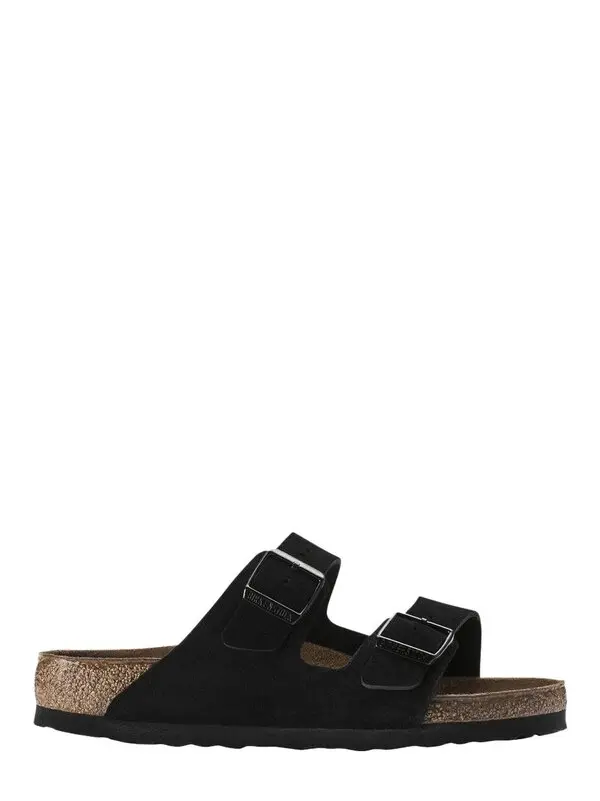 BIRKENSTOCK Arizona Soft Footbed Suede Sandals - Black