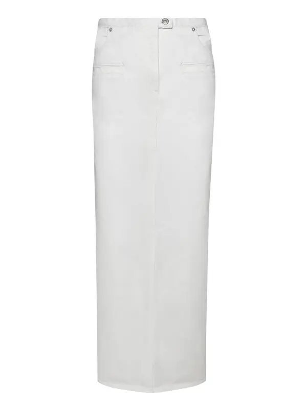 COURREGES Heritage Denim Long Skirt - White