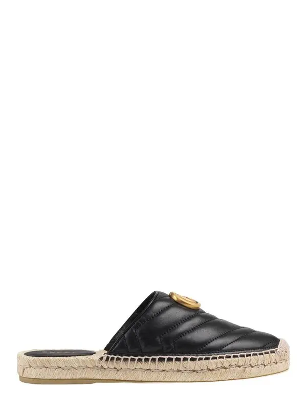 Gucci Double G Espadrille Mule - Black