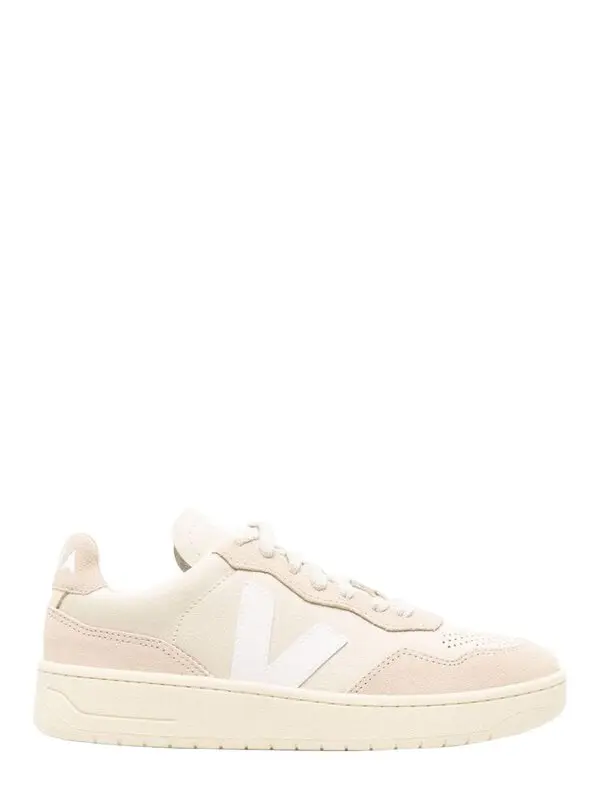 VEJA V-90 Leather Sneakers - Cream