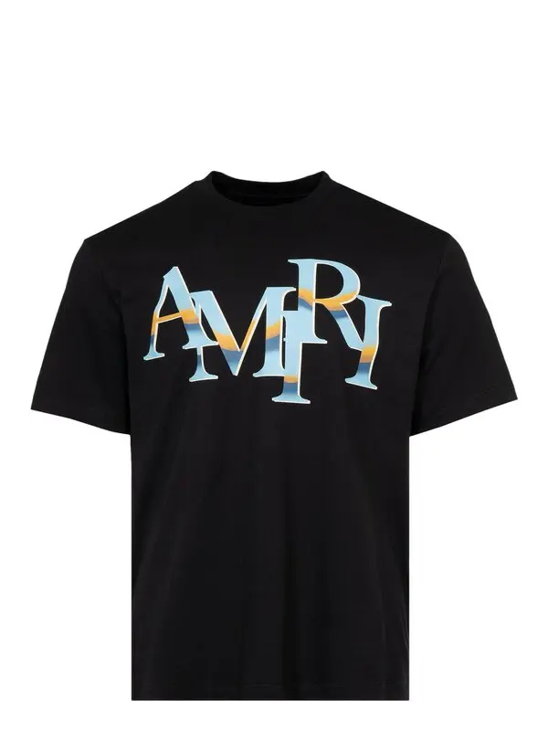 Amiri Staggered Chrome Tee - Black