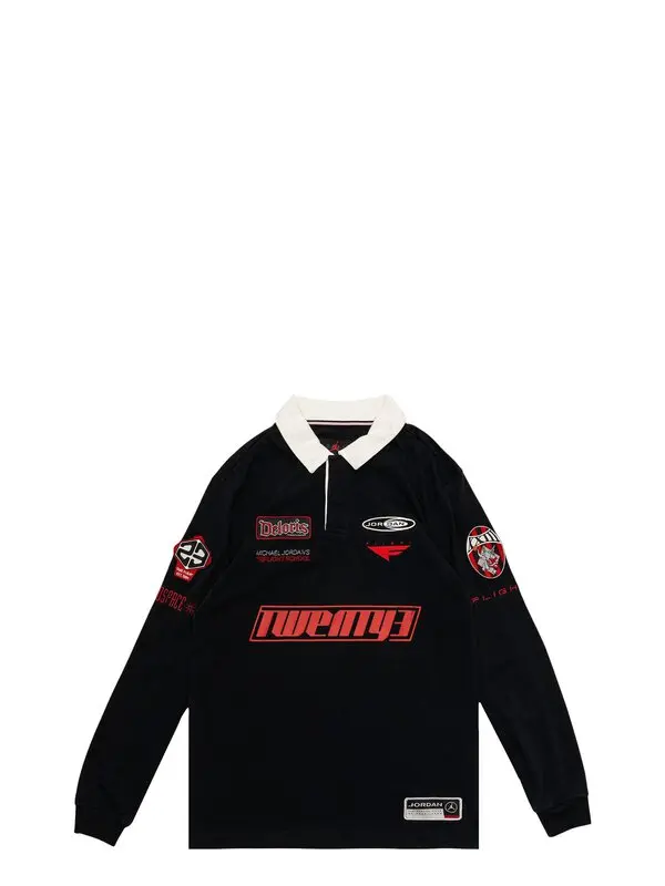 JORDAN Essentials Long-sleeve Rugby Top - Black