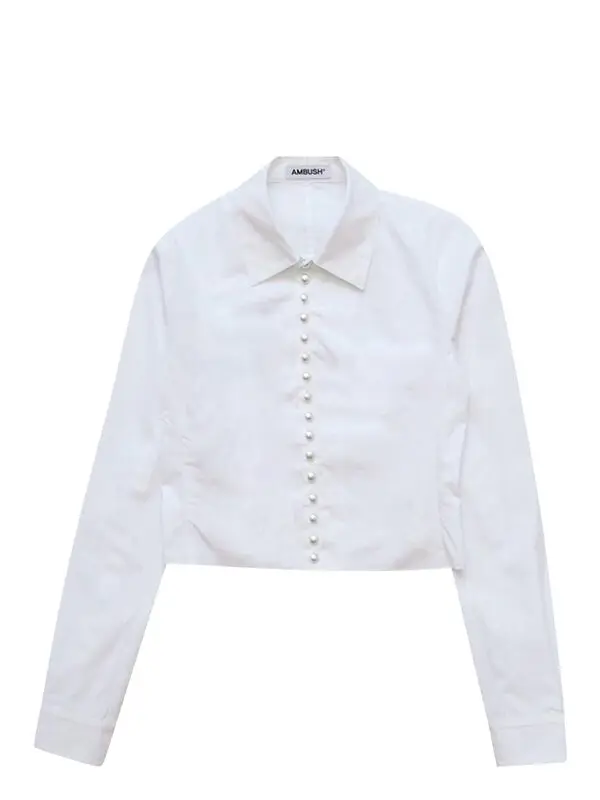 AMBUSH Fitted Shirt With Pearl Button - White