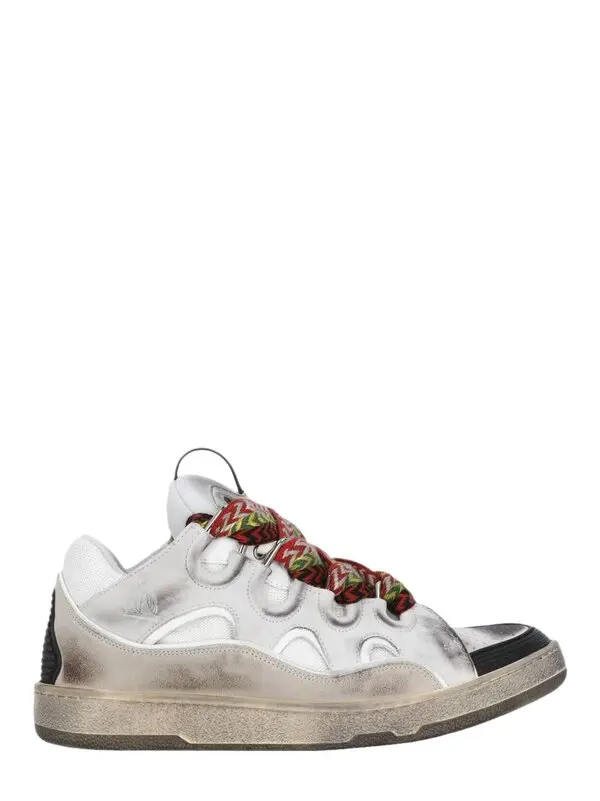 LANVIN Curb Distressed Sneakers - White