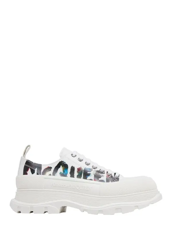 Alexander McQueen Tread Slick Lace-up Sneakers - White