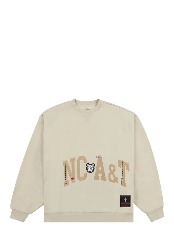 CACTUS JACK BY TRAVIS SCOTT Cactus Jack X Mitchell & Ness North Carolina A&t University Crewneck - Tan