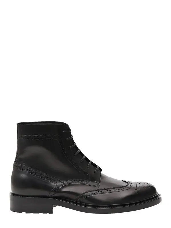 Saint Laurent Army 20 Lace Up Boot - Black