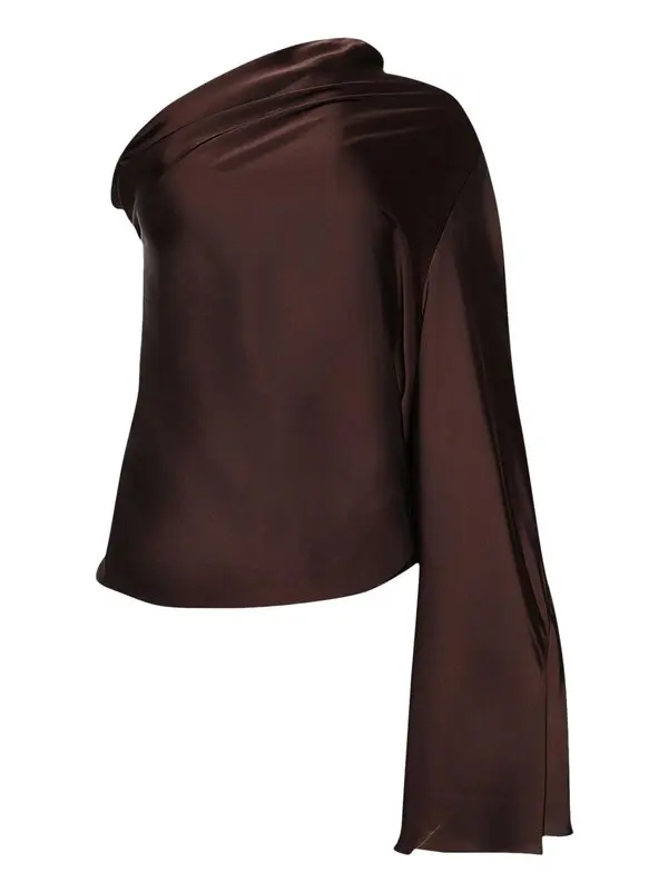Rick Owens One-sleeve Top - Brown