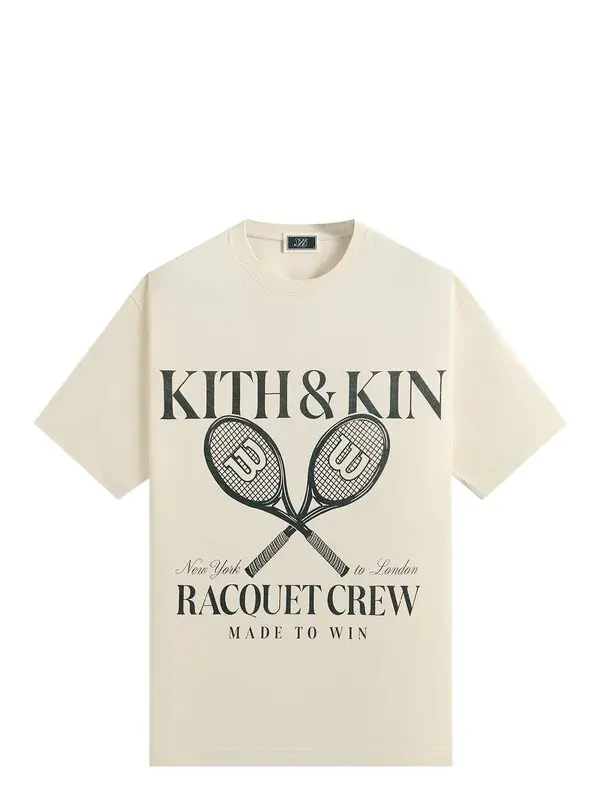 Kith X Wilson Racquet Crew Vintage Tee - Tan