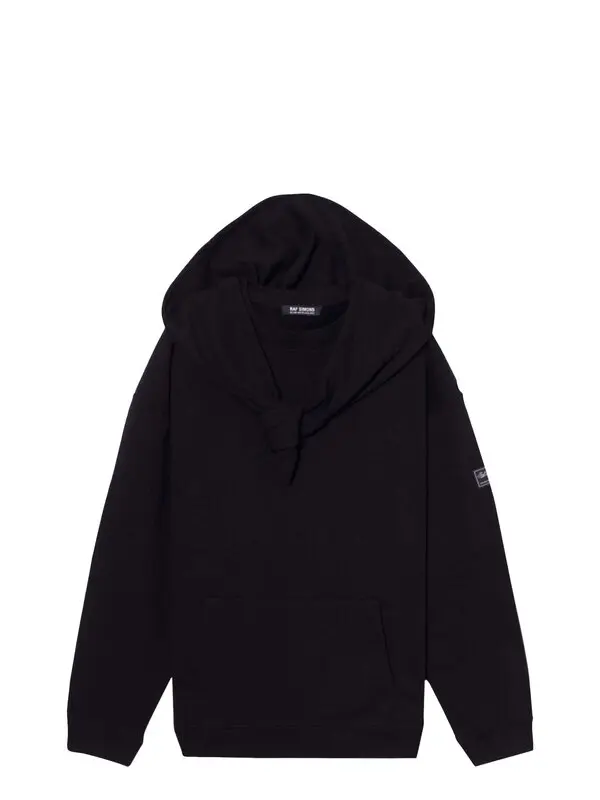 Raf Simons Regular Fit Knot Hood Hoodie - Black