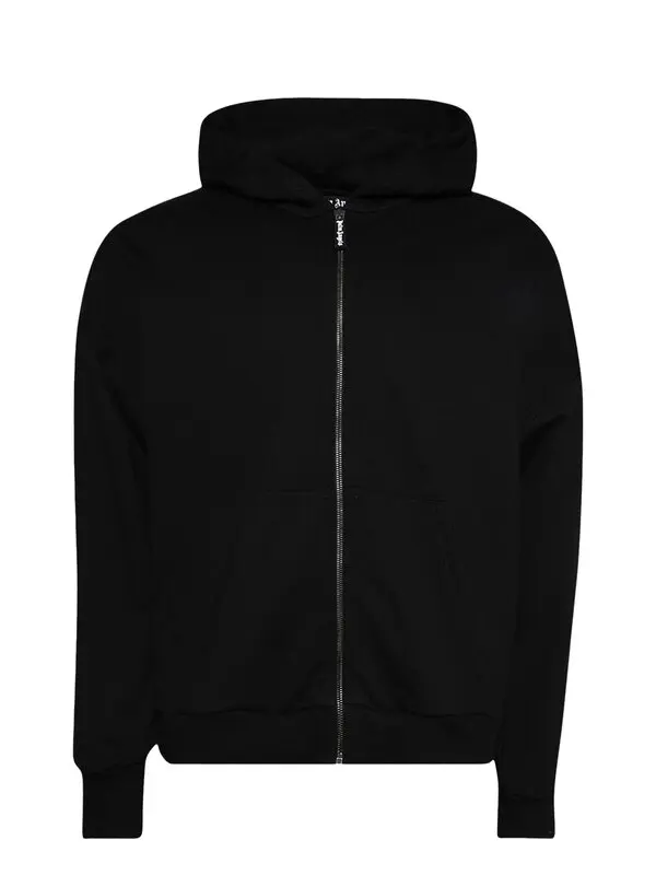 Palm Angels Ivy Pin Up Zipped Hoodie - Black