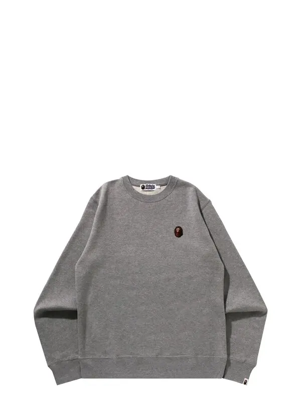 A BATHING APE One Point Crewneck Sweatshirt - Grey
