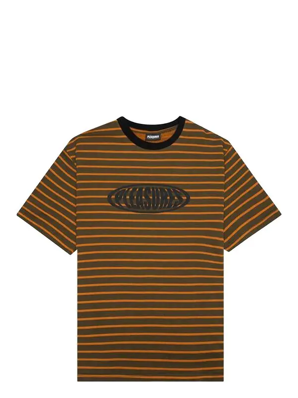 PLEASURES Sports Striped Shirt - Orange