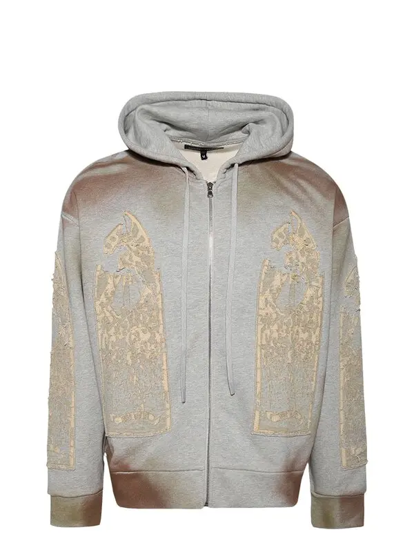 WHO DECIDES WAR Signature Mechanic Zip-up Hoodie - Grey