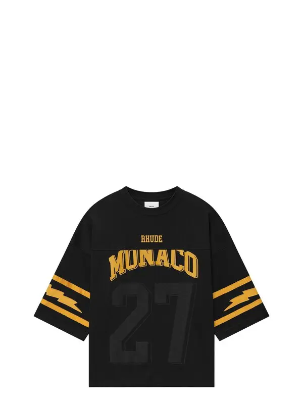 Rhude Monaco Football Jersey Vintage - Black