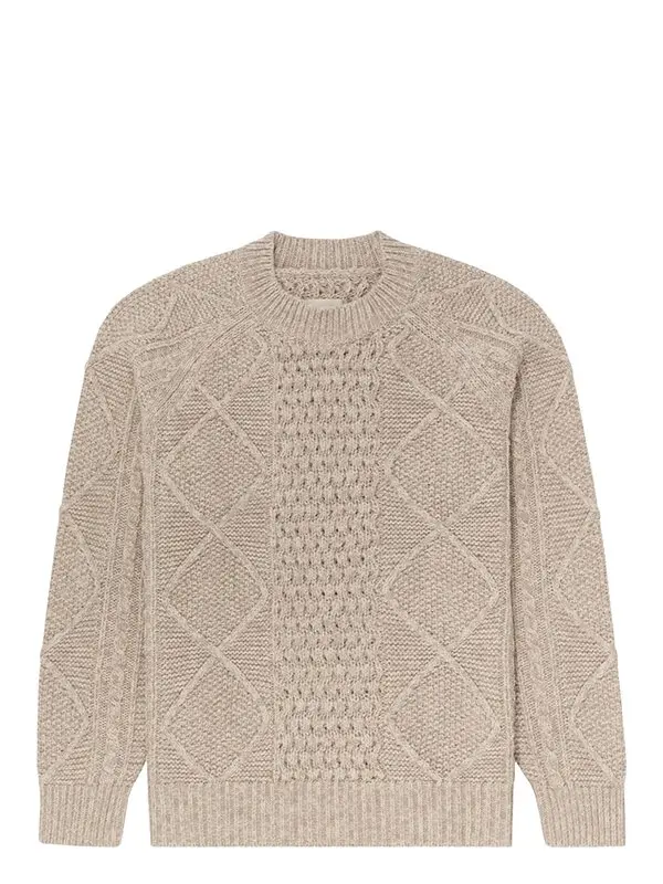 Aimé Leon Dore Cable Crewneck Sweater - Tan