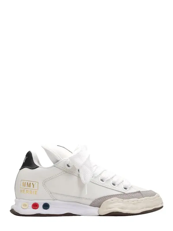 Mihara Yasuhiro Herbie Puffer Og Sole Leather Low Sneakers - White