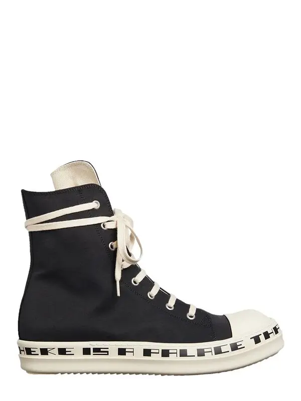 Rick Owens Luxor Quote High-top Sneakers - Black