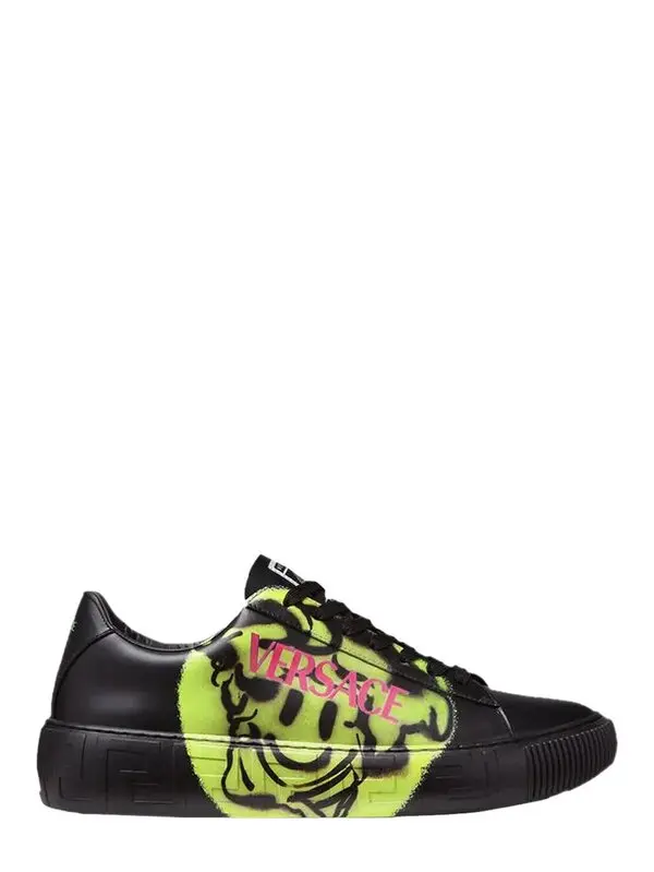 Versace Greca Smiling Medusa Sneakers - Black