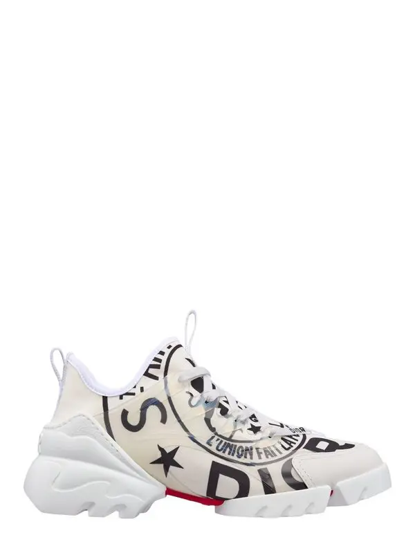 Dior D-connect Union Print Sneakers - Cream