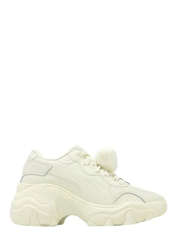PUMA Pulsar Wedge Furry Sneakers - Cream