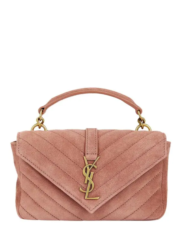 Saint Laurent Mini College Chain Bag - Pink