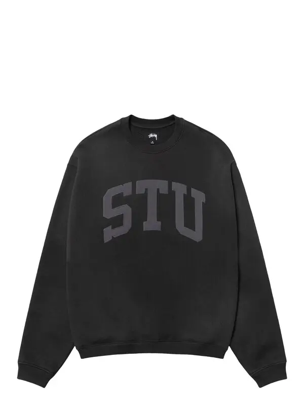 StÜssy Stu Appliqué Crew - Black