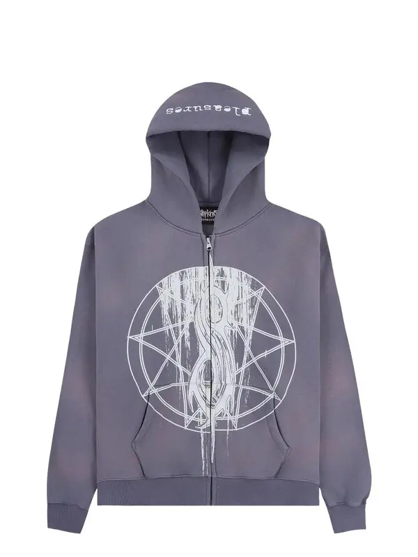 PLEASURES Nonagram Zip Hoodie - Grey
