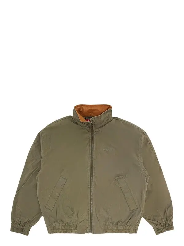 Supreme Leather Collar Utility Jacket - Green