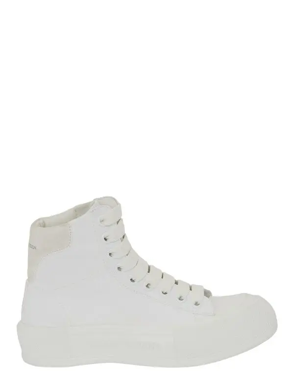 Alexander McQueen Deck Plimsoll High-top Sneakers - White