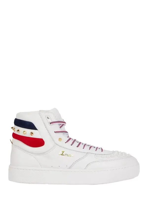 CHRISTIAN LOUBOUTIN Top Rui Spikes Sneakers - White